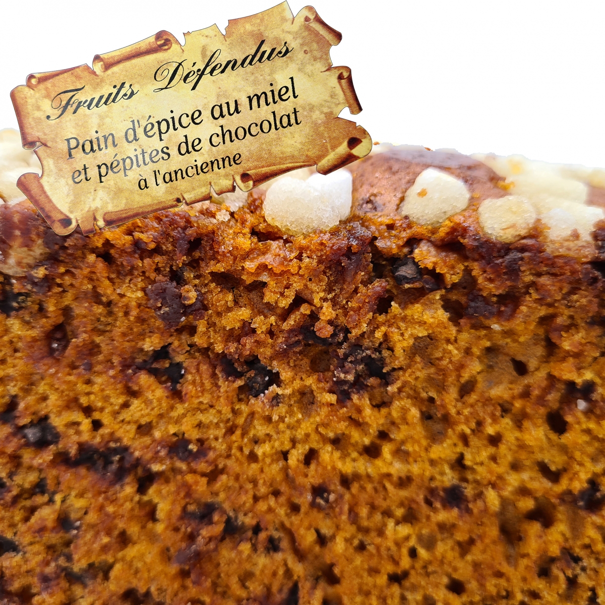 Pain d'épice à l'ancienne au miel et aux pépites de chocolat