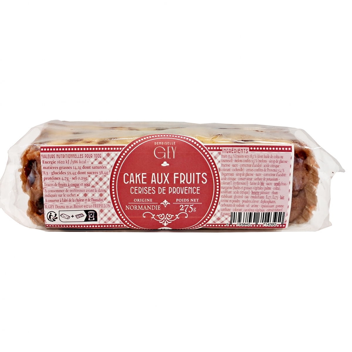 Cake Pâtissier aux Fruits – Cerises de Provence 275g